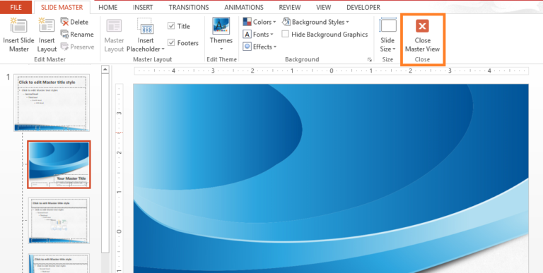 How To Edit The Slide Master Of A Presentation Template Free 