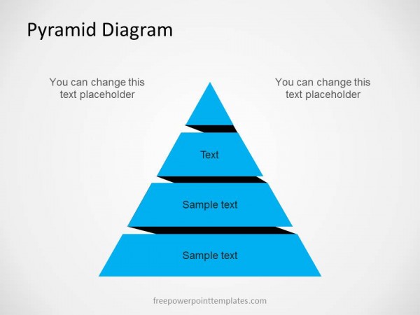 Free Pyramid Diagram for PowerPoint with 4 Levels