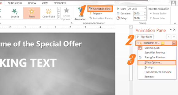 How To Make Text Blink Or Pulse In PowerPoint 2013 Free PowerPoint 