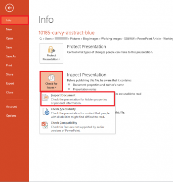 Use PowerPoint Document Inspector - Free PowerPoint Templates