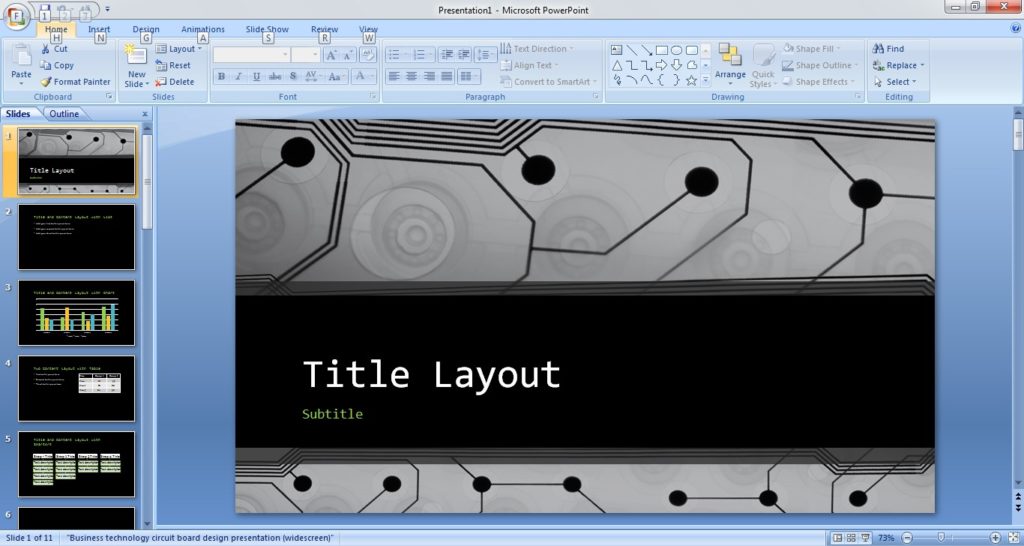 Free Business Technology PowerPoint Template - Free PowerPoint Templates