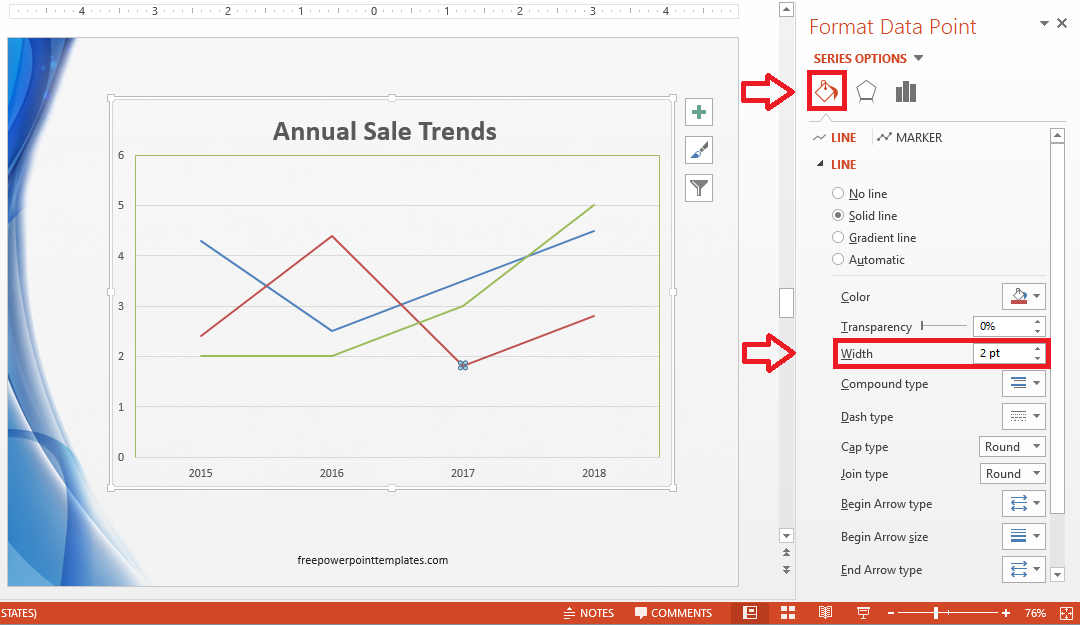 How to Simplify a Line Graph in PowerPoint 2013 - Free PowerPoint Templates