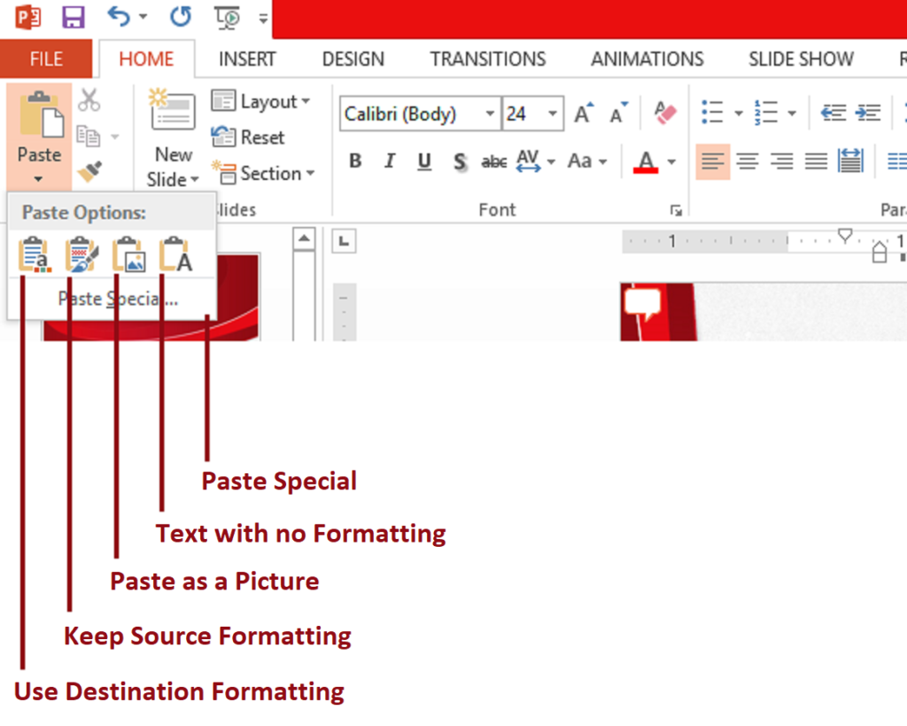 All Paste Options In PowerPoint 2013 Explained Free PowerPoint Templates