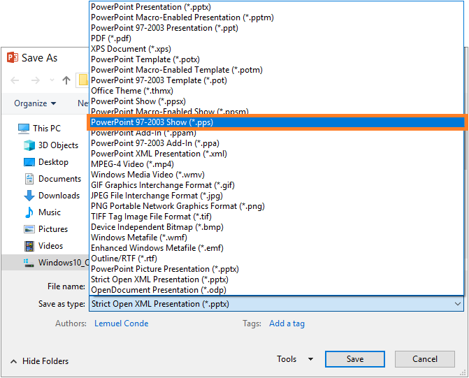 PowerPoint Show Files That Start A Presentation Automatically - Free ...