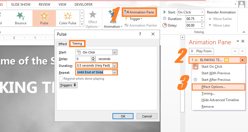 How To Make Text Blink or Pulse in PowerPoint 2013? - Free PowerPoint ...