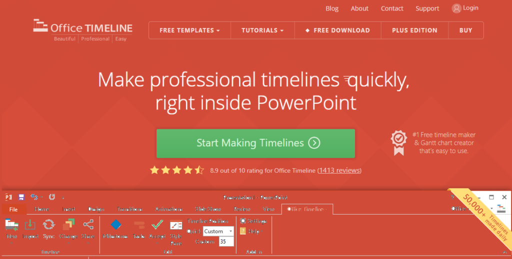 Downloading and Making Timeline Templates - Free PowerPoint Templates